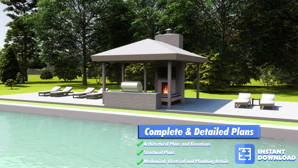 16'x20' Outdoor Pavilion Engineering Plans - DIY Outdoor Living Space ...